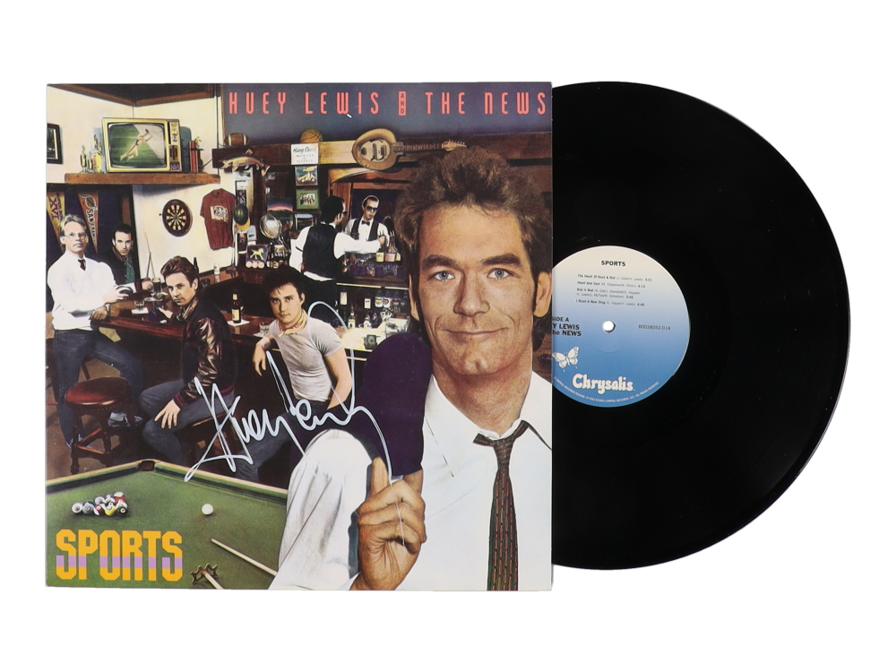 Huey Lewis Signed "Huey Lewis and the News" Vinyl Record Album Cover ...