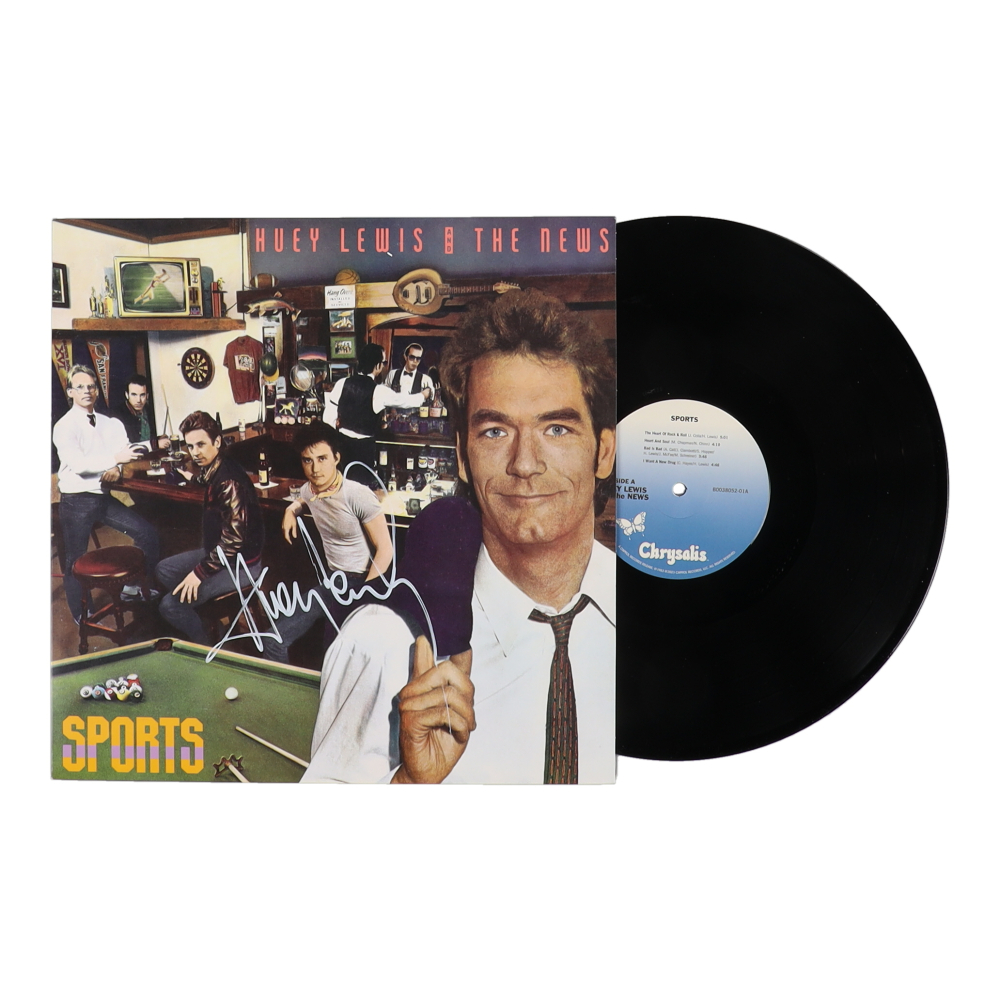 Huey Lewis Signed "Huey Lewis and the News" Vinyl Record Album Cover ...