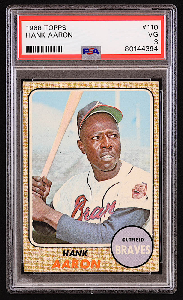 Hank Aaron 1968 Topps #110 (PSA 3) | Pristine Auction