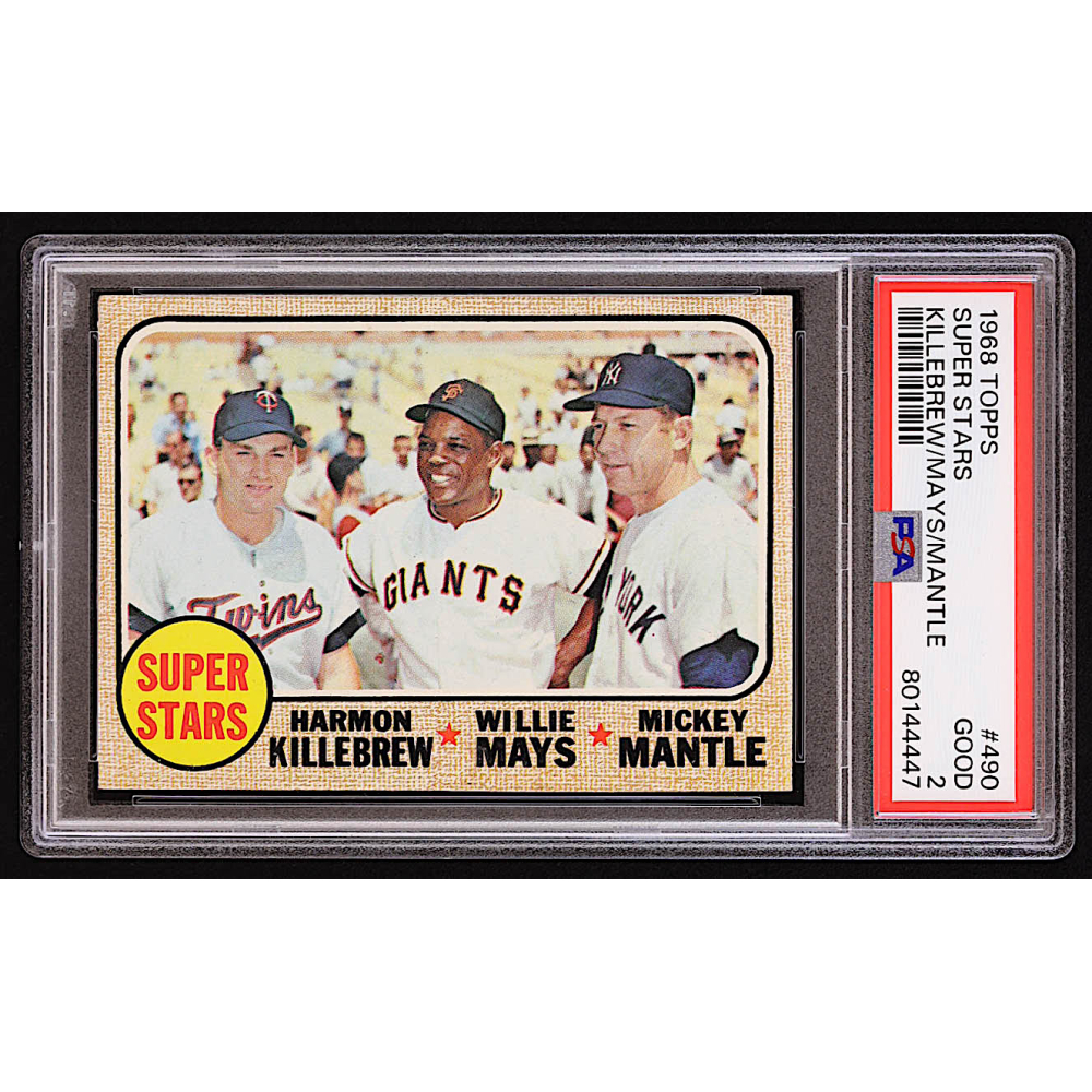 Harmon Killebrew / Willie Mays / Mickey Mantle 1968 Topps #490 Super ...