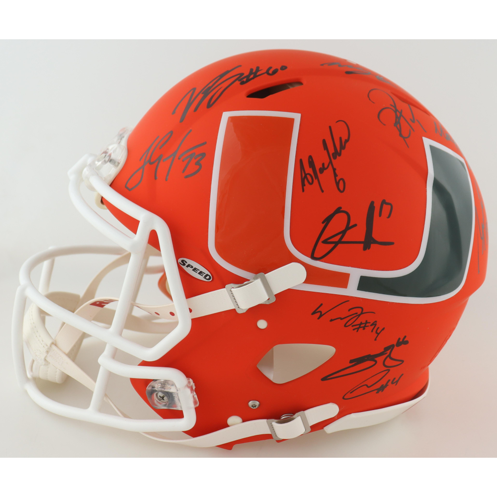 2001 Miami Hurricanes LE Full-Size Authentic On-Field Speed Helmet Team ...