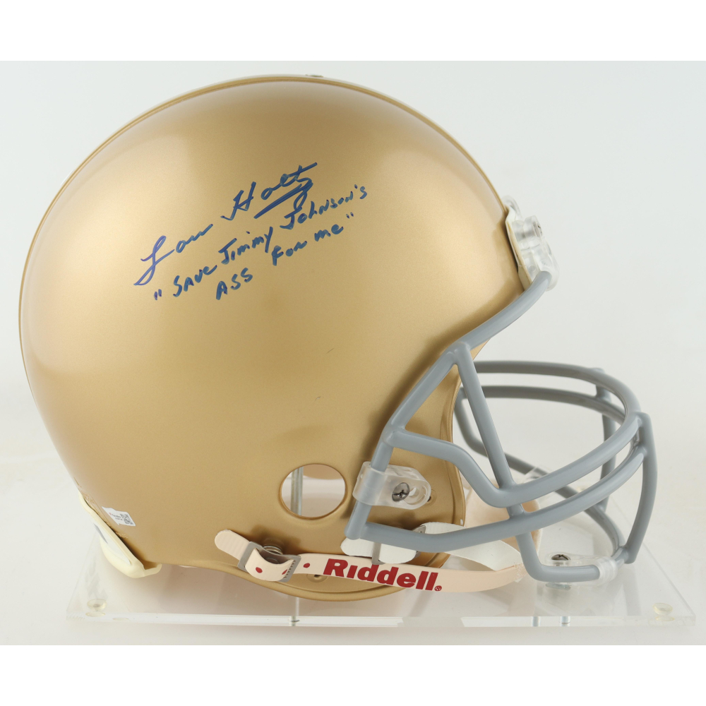 Lou Holtz Signed Notre Dame FIghting Irish Full-Size Authentic On-Field ...