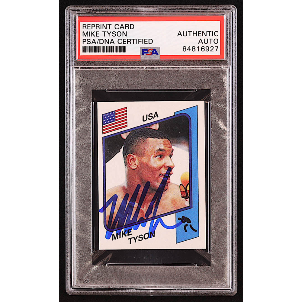 Mike Tyson Signed Custom Trading Card (PSA) | Pristine Auction
