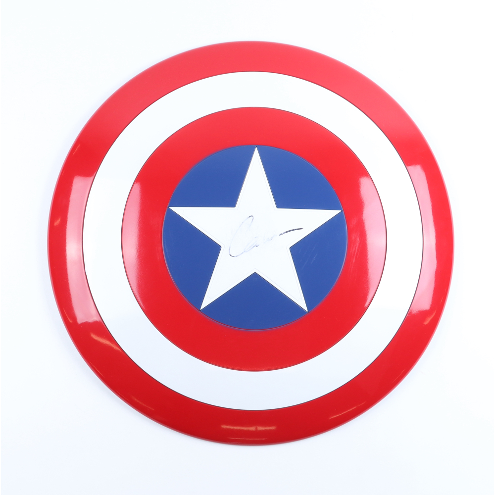 Chris Evans Signed "Captain America" Replica Shield (Beckett & Fanatic ...