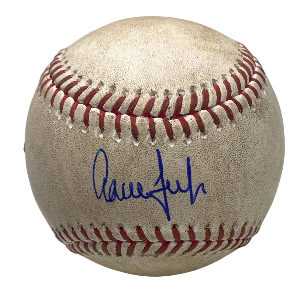 Aaron Judge Signed 2022 Game-Used OML Baseball (MLB & Fanatics ...