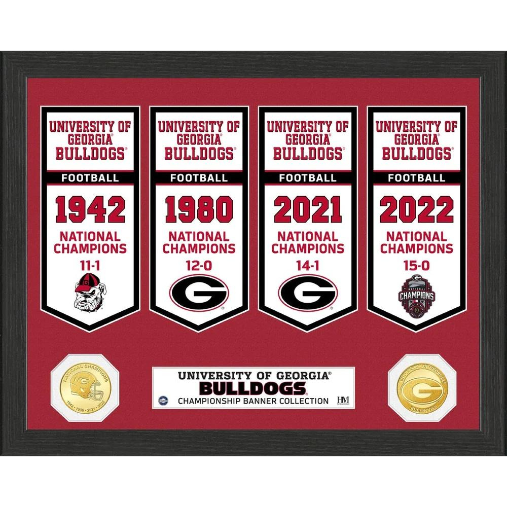 Georgia Bulldogs Football National Champions Banner Custom Framed Photo ...