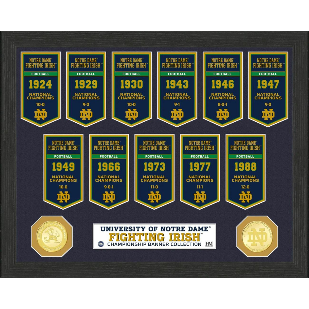 Notre Dame Fighting Irish Football National Champions Banner Custom ...