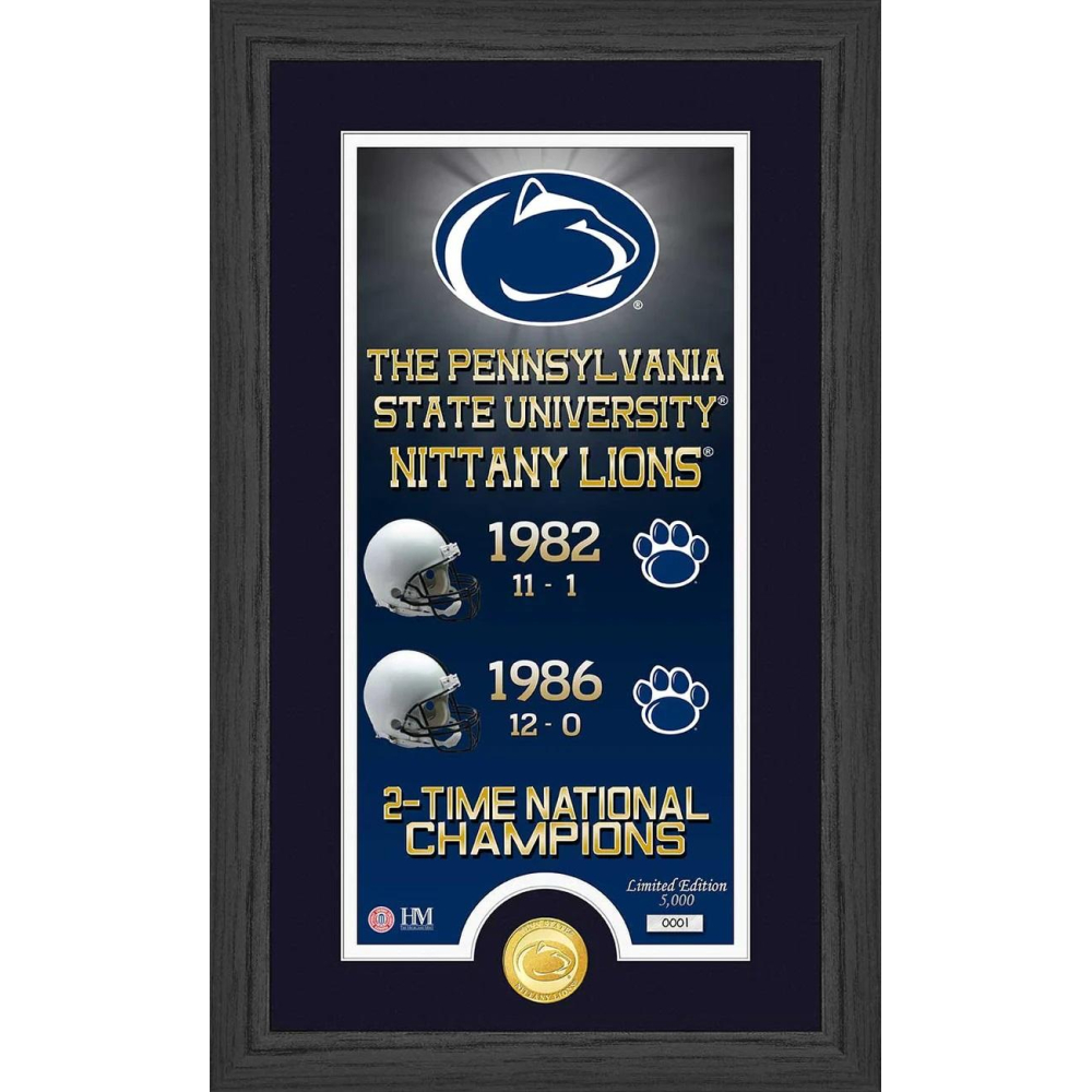 Penn State Nittany Lions LE National Champions Commemorative Framed ...