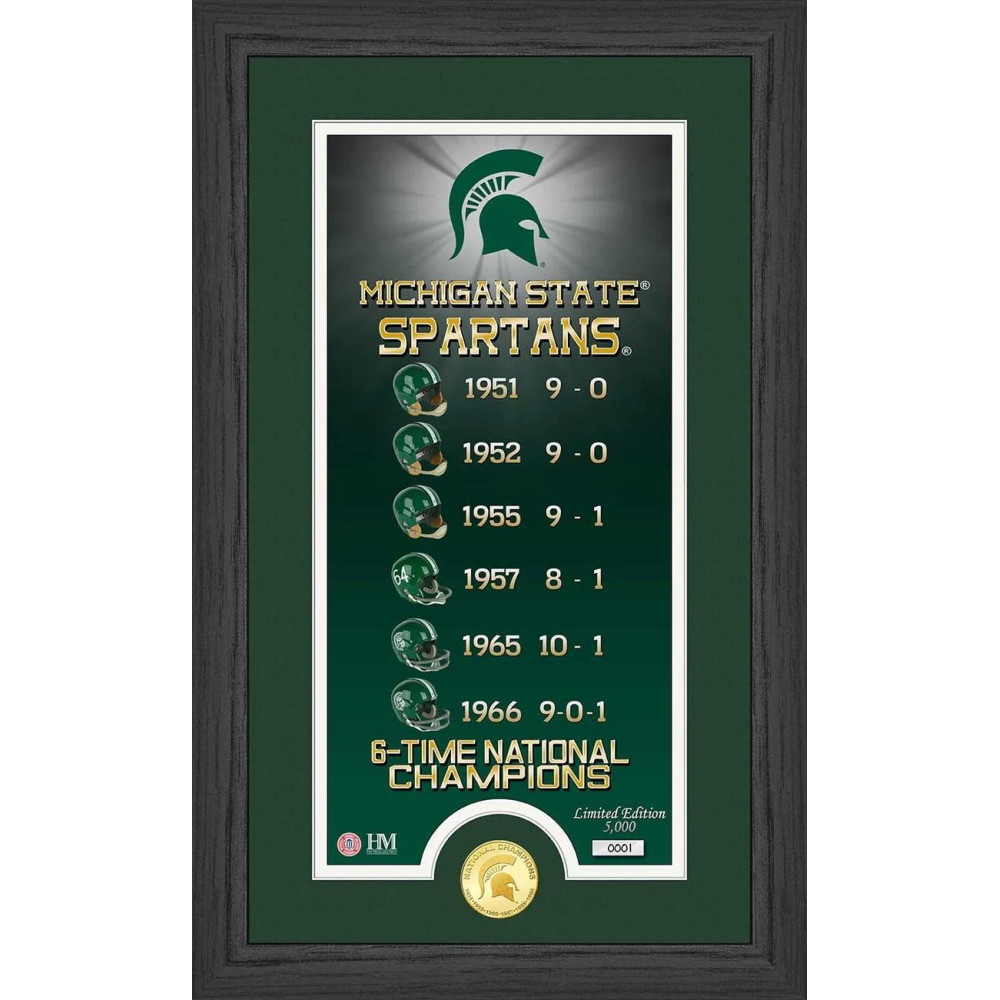Michigan State Spartans LE National Champions Commemorative Framed ...