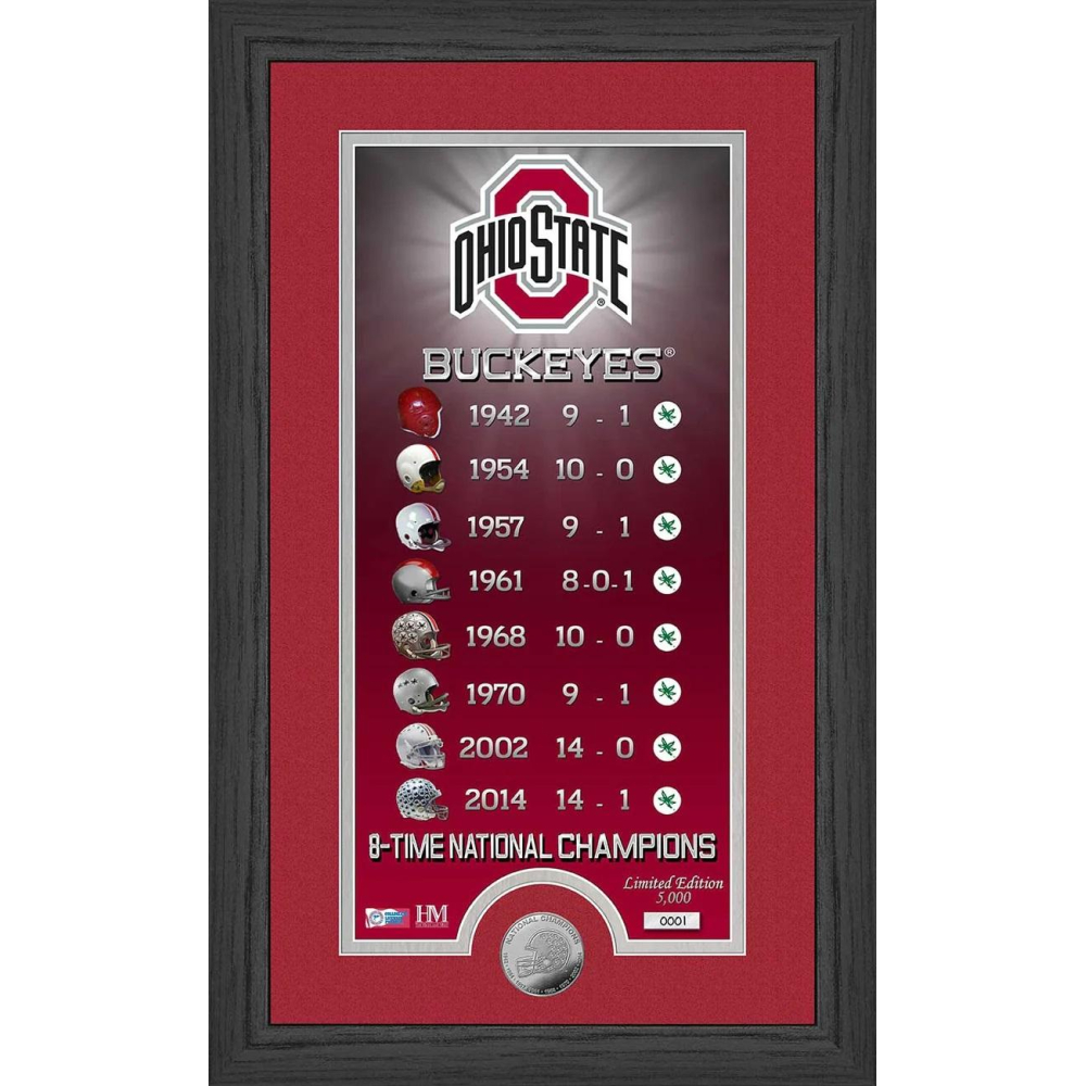 Ohio State Buckeyes LE National Champions Commemorative Framed Photo ...