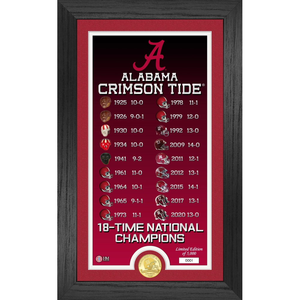 Alabama Crimson Tide LE National Champions Commemorative Framed Photo ...