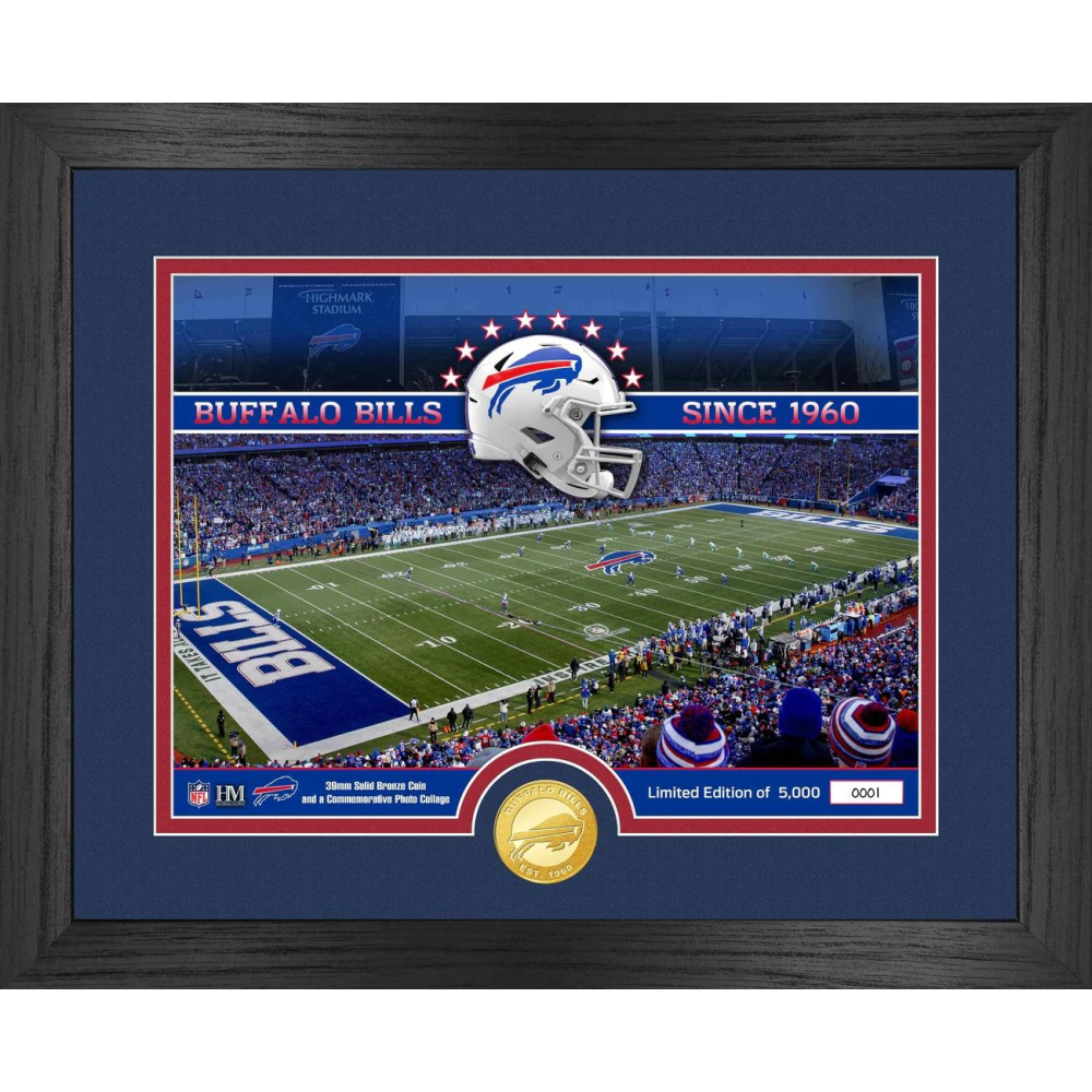 Bills LE Custom Framed Photo with Bronze Coin | Pristine Auction