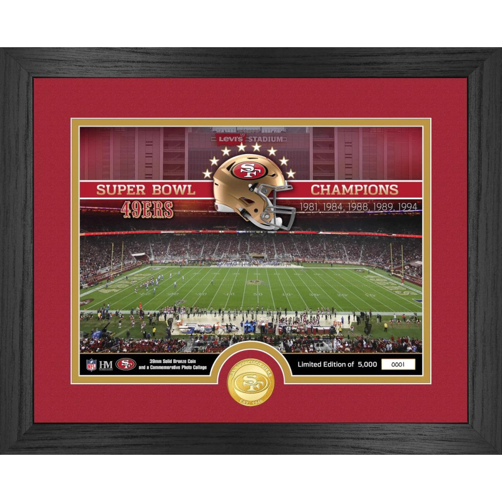 49ers LE Custom Framed Photo with Bronze Coin | Pristine Auction