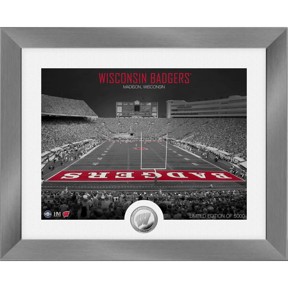 Wisconsin Badgers LE Custom Framed Photo with Silver Plated Coin ...