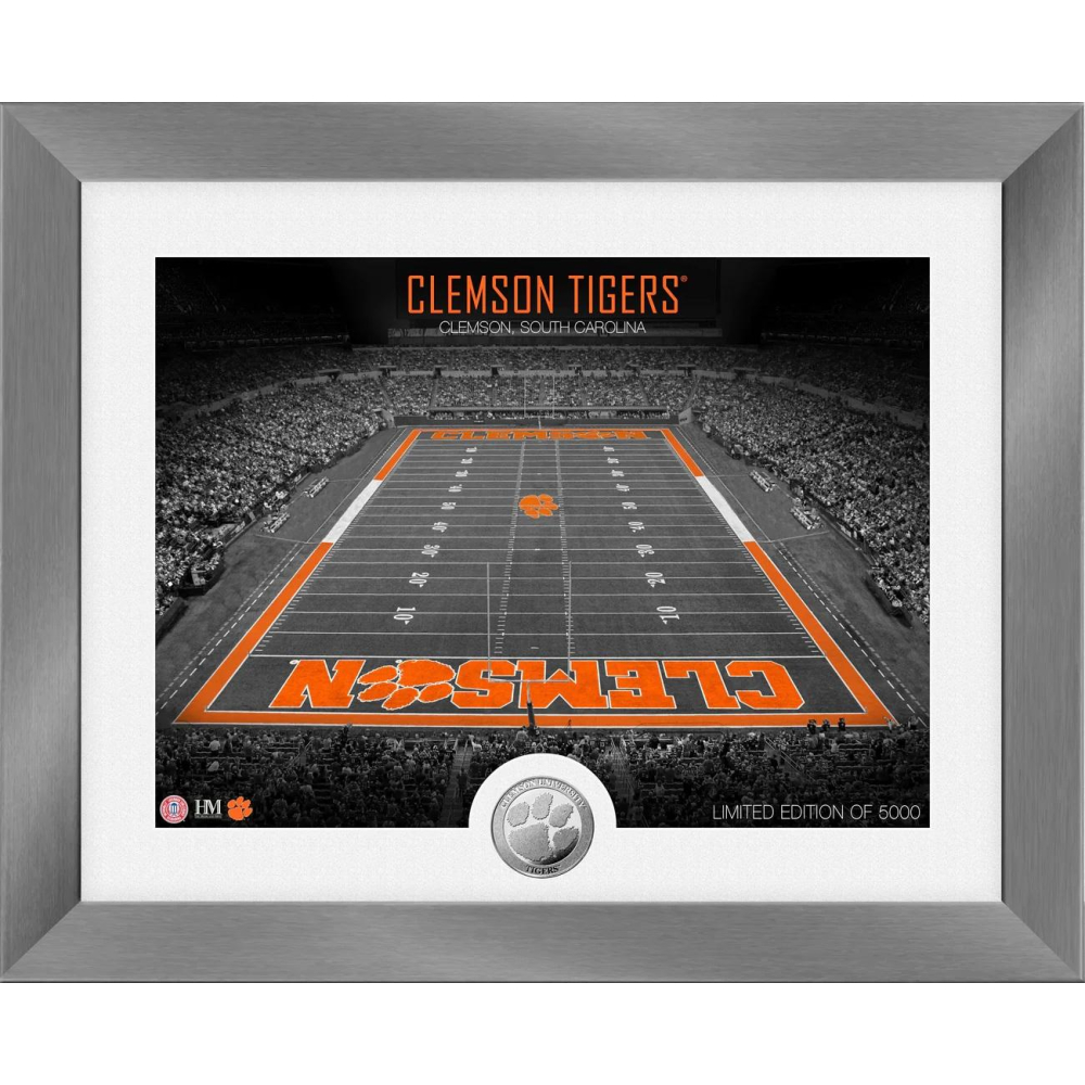 Clemson Tigers LE Custom Framed Photo with Silver Plated Coin ...