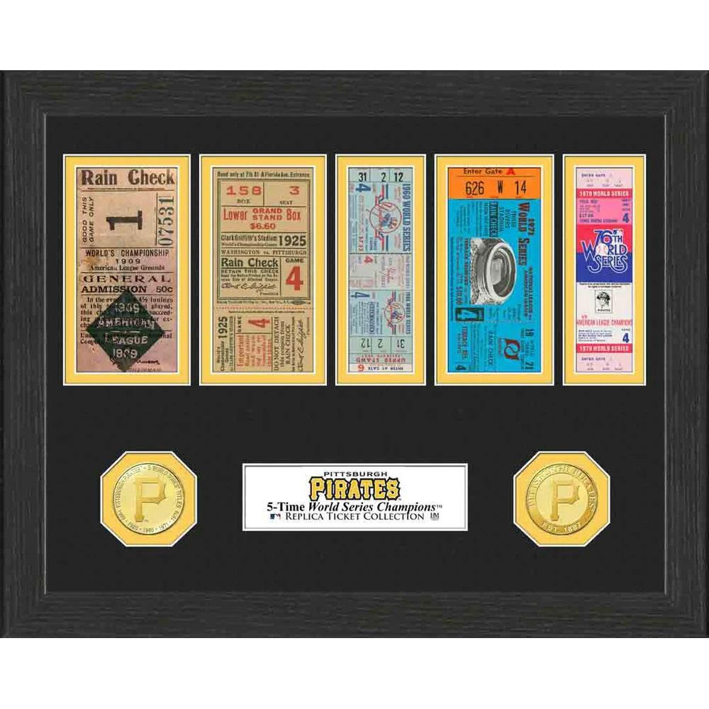 Pitates "5-Time World Series Champions" Custom Framed Ticket Display ...