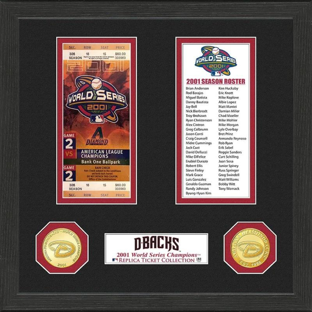 Diamondbacks "World Series Champions" Custom Framed Ticket Display with ...