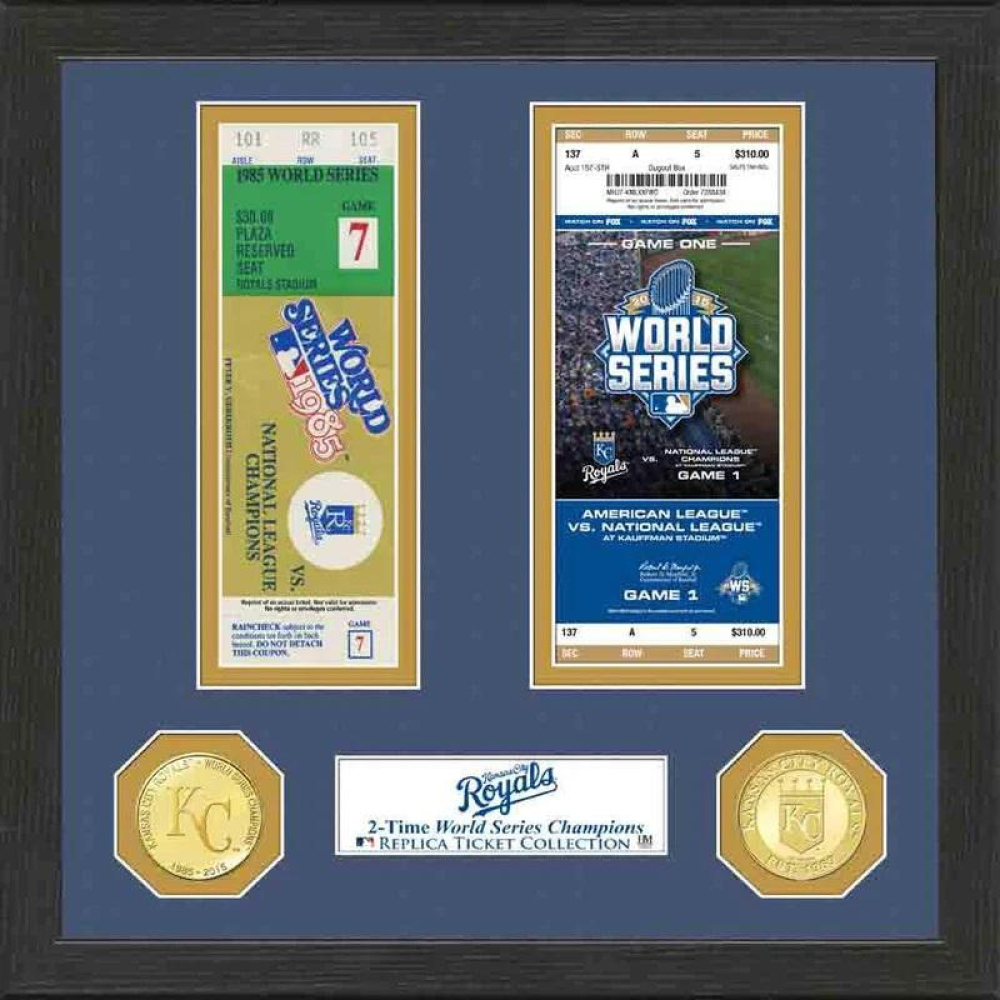 Royals "2-Time World Series Champions" Custom Framed Ticket Display ...