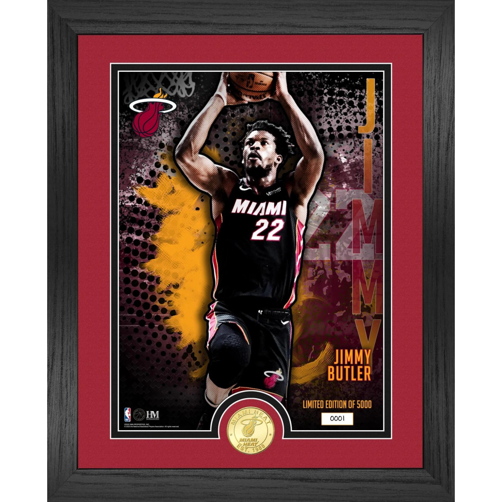 Jimmy Butler Heat LE Custom Framed Photo Mint with Bronze Coin ...