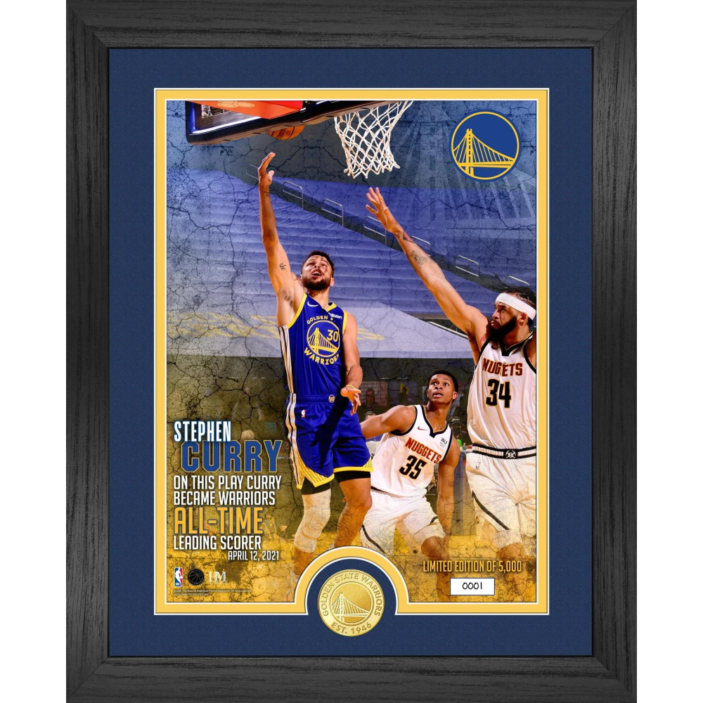 Stephen Curry "All-Time Warriors Leading Scorer" Warriors LE Custom ...
