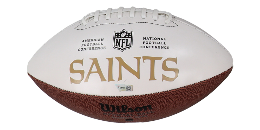 Drew Brees & Alvin Kamara Signed Saints Logo Football (Fanatics ...
