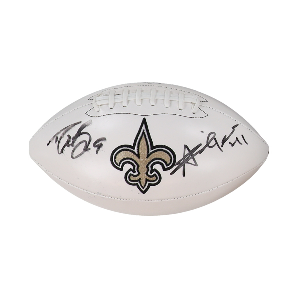 Drew Brees & Alvin Kamara Signed Saints Logo Football (Fanatics ...