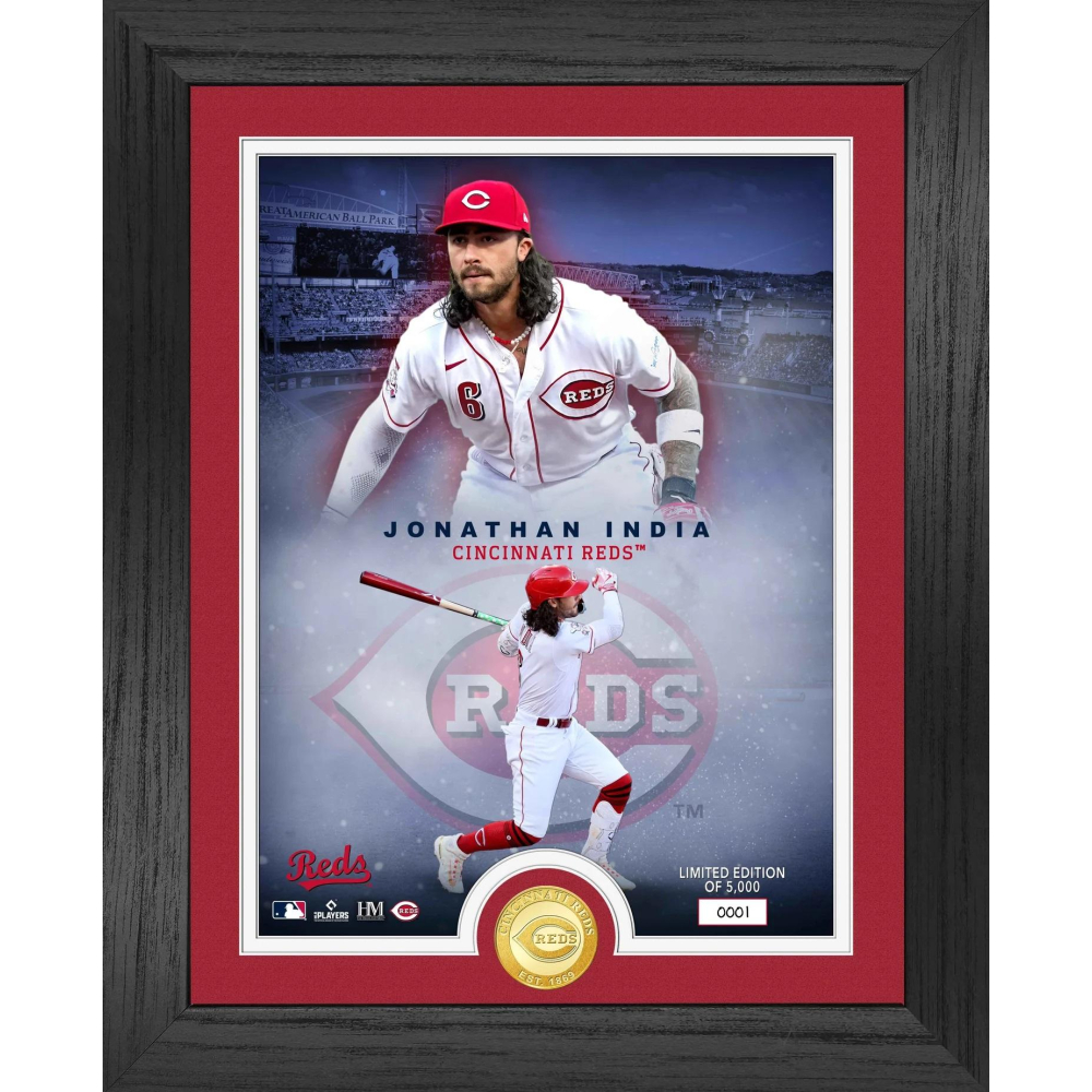 Jonathan India Reds LE Custom Framed Photo with Bronze Coin | Pristine ...