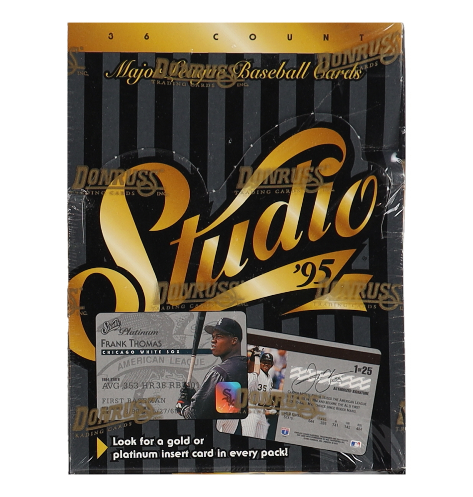1995 Donruss Studio Baseball Hobby Box with (24) Packs | Pristine Auction