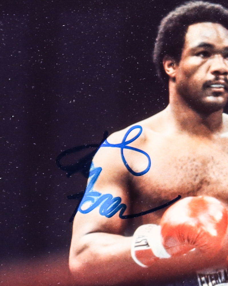 George Foreman Signed Custom Matted Photo Display (Fanatics) | Pristine ...