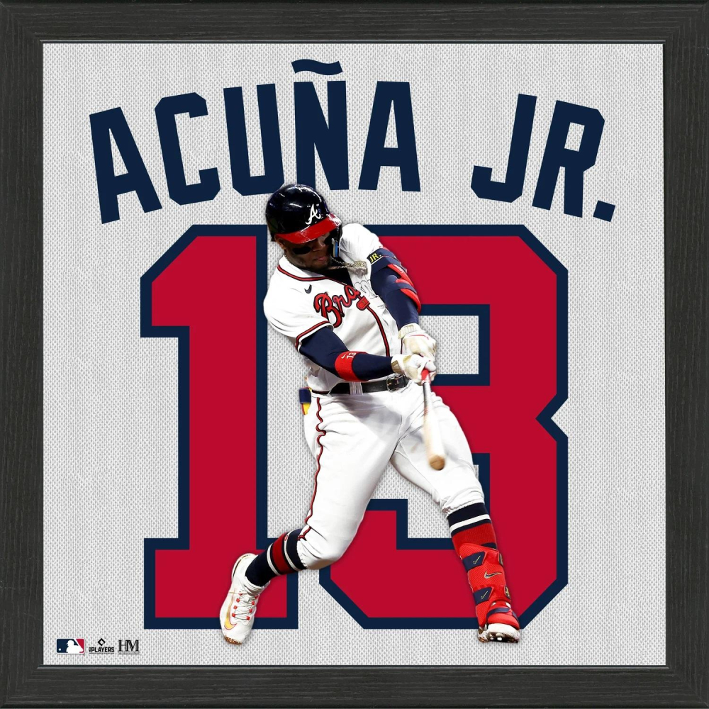 Ronald Acuna Braves "Impact Jersey" Custom Framed Photo | Pristine Auction