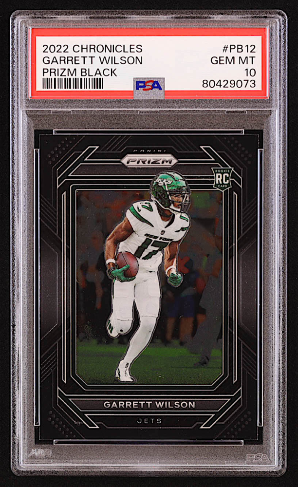 Garrett Wilson 2022 Chronicles #PB-12 Prizm Black Price Guide - Sports ...