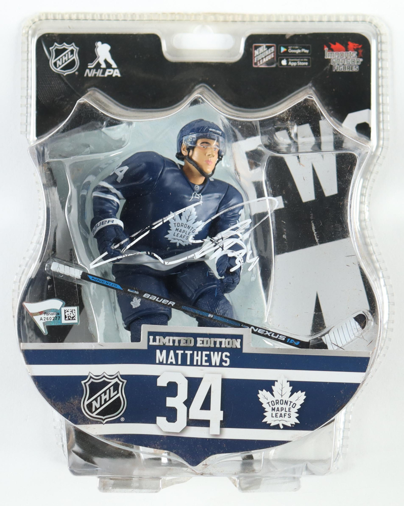 Auston Matthews Signed LE Maple Leafs 6" Vinyl Action Figure (Fanatics ...