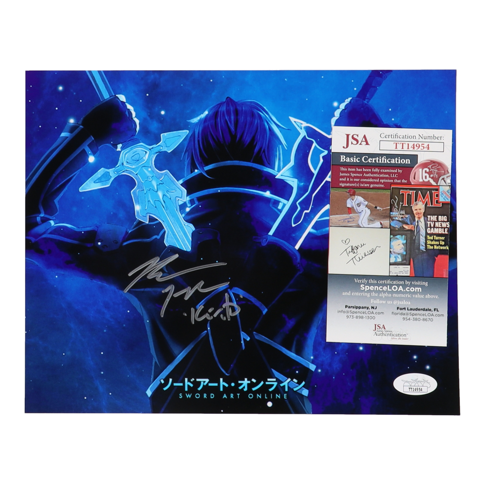 Bryce Papenbrook Signed "Sword Art Online" 8x10 Photo Inscribed "Kirito ...