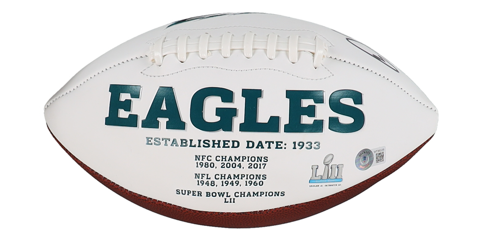 Jason Peters Signed Eagles Logo Football Inscribed "SBLII Champs ...