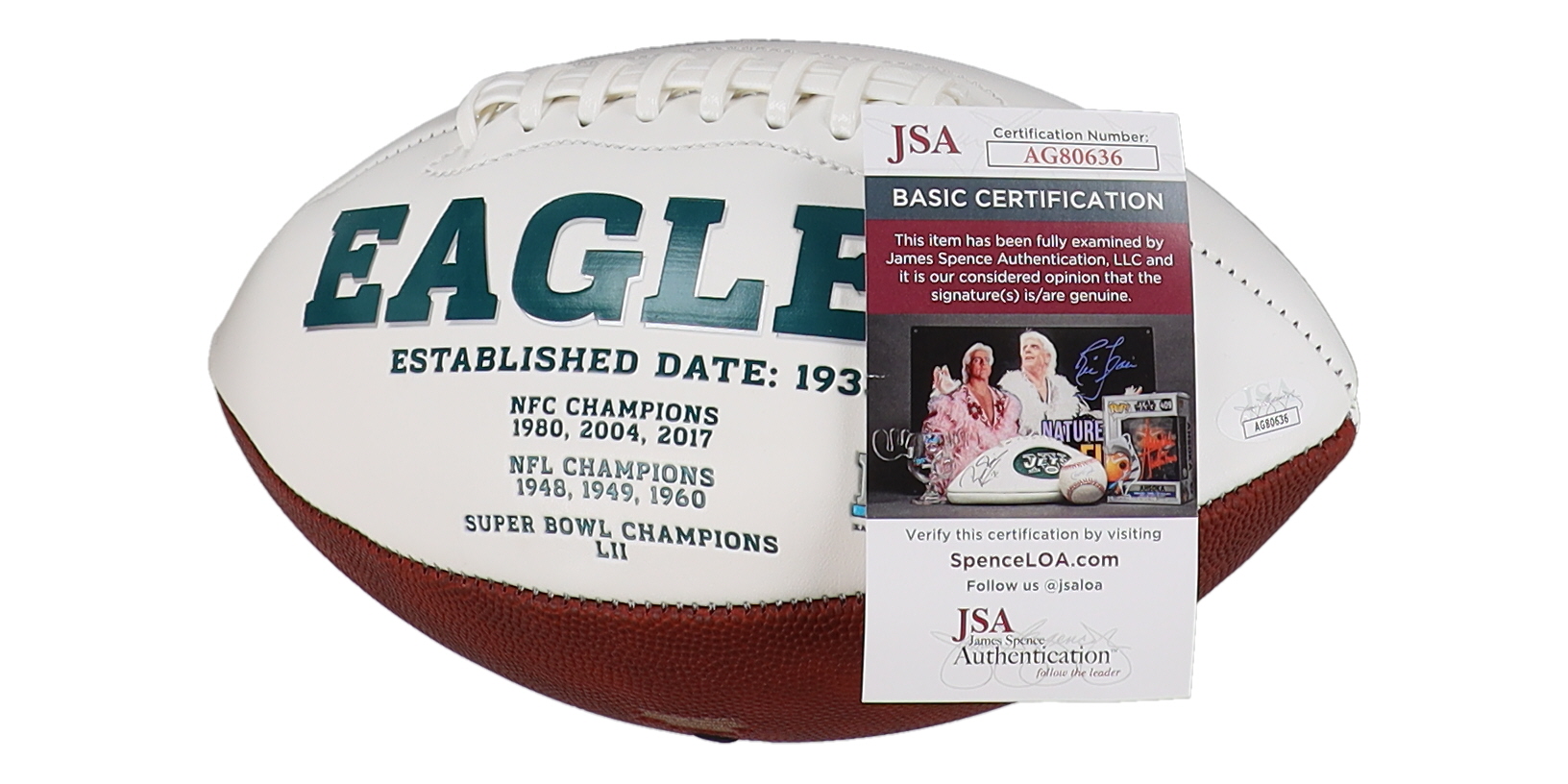 Boston Scott Signed Eagles Logo Football (JSA) | Pristine Auction