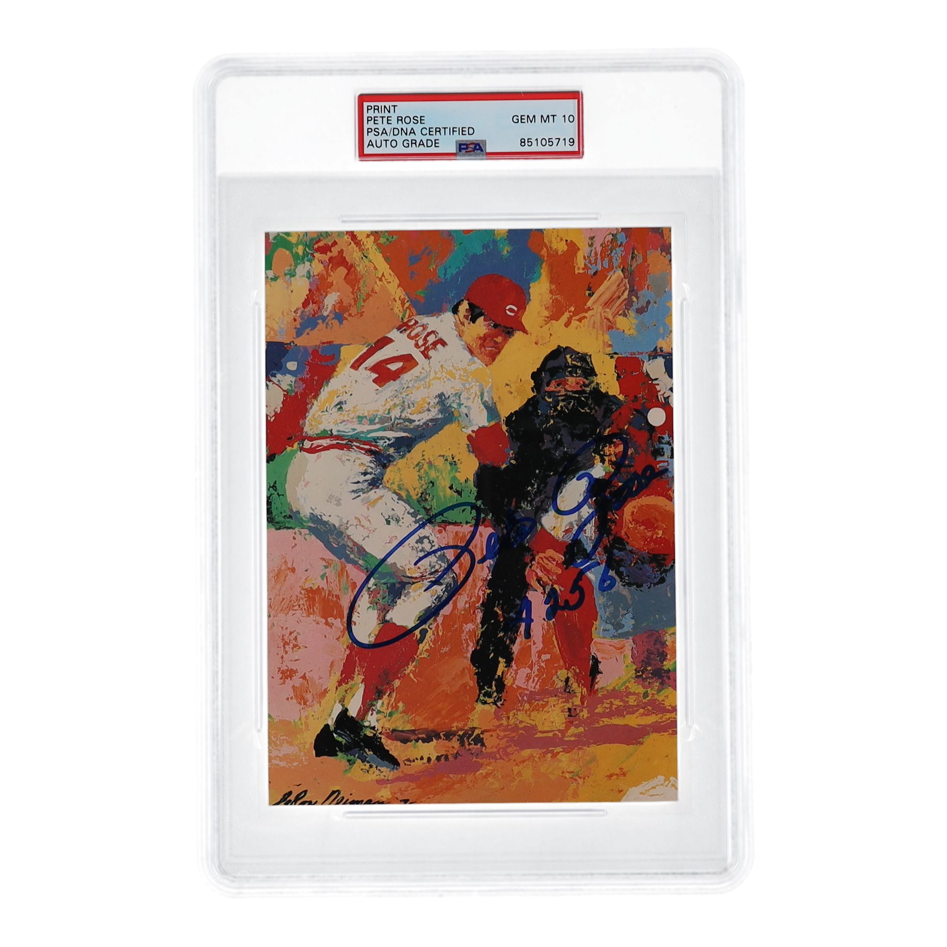 Pete Rose Signed Vintage LeRoy Neiman Art Print Inscribed "4256" (PSA | Auto Grade 10 ...