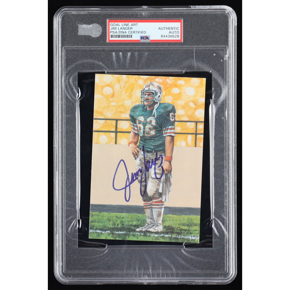 Jim Langer Signed LE Football Goal Line Art Card (PSA) | Pristine Auction