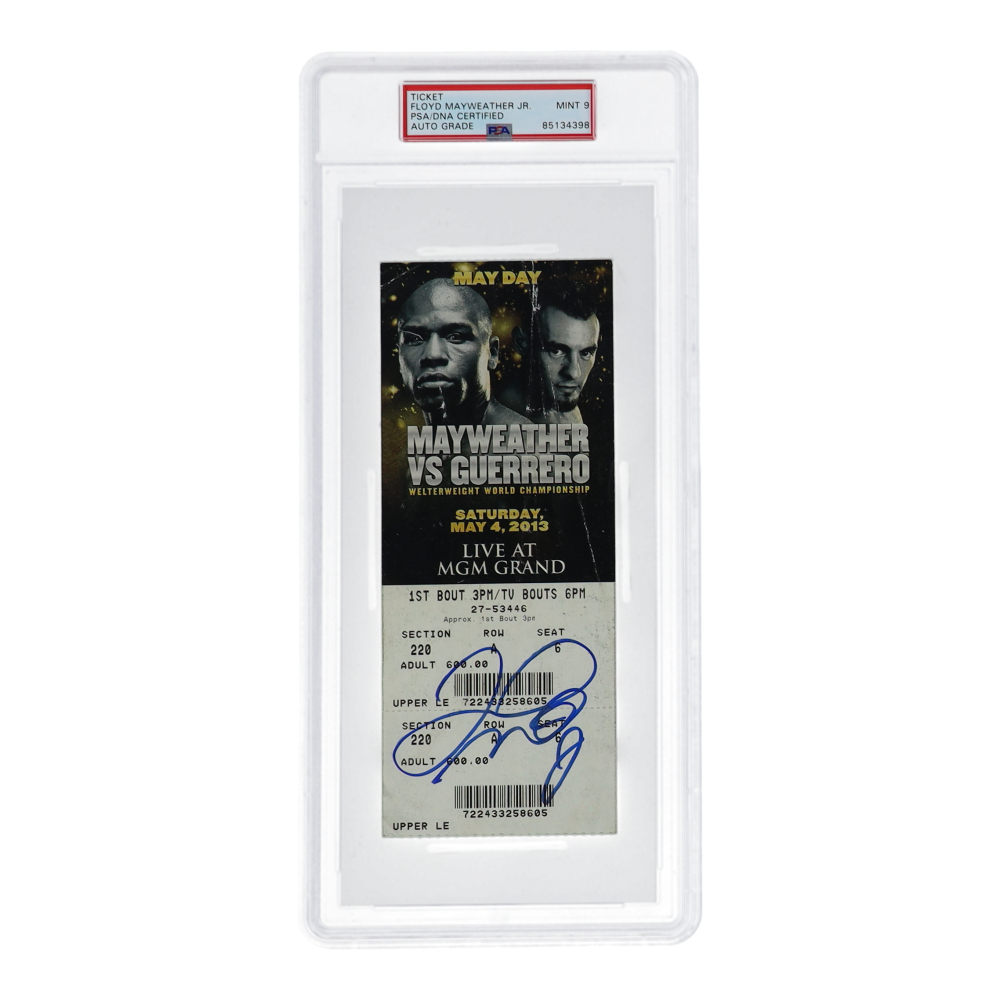 Floyd Mayweather Jr. Signed MGM Grand $600 Original Fight Ticket (PSA ...