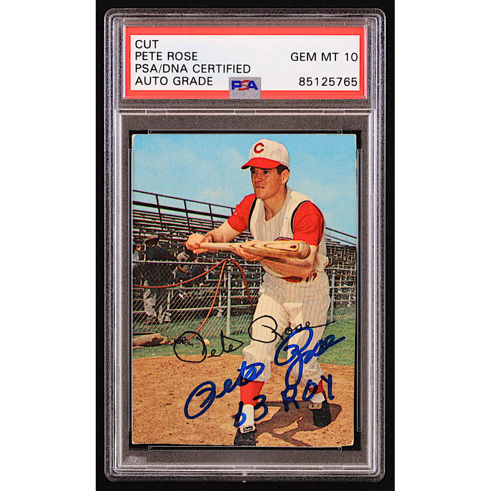 Pete Rose Signed 1964 Kahn's Card Inscribed "63 ROY" (PSA | Autograph ...