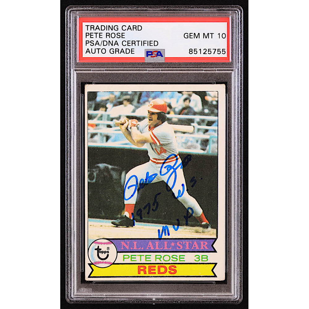 Pete Rose Signed 1979 Topps #650 Inscribed "1975 W.S. MVP" (PSA ...