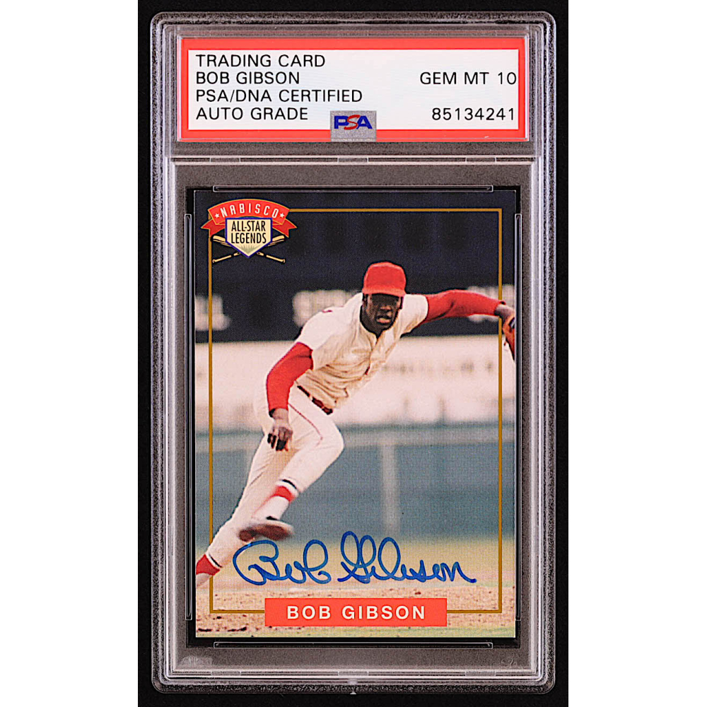Bob Gibson Signed 1994 Nabisco All-Star Autographs #1 (PSA | Autograph ...