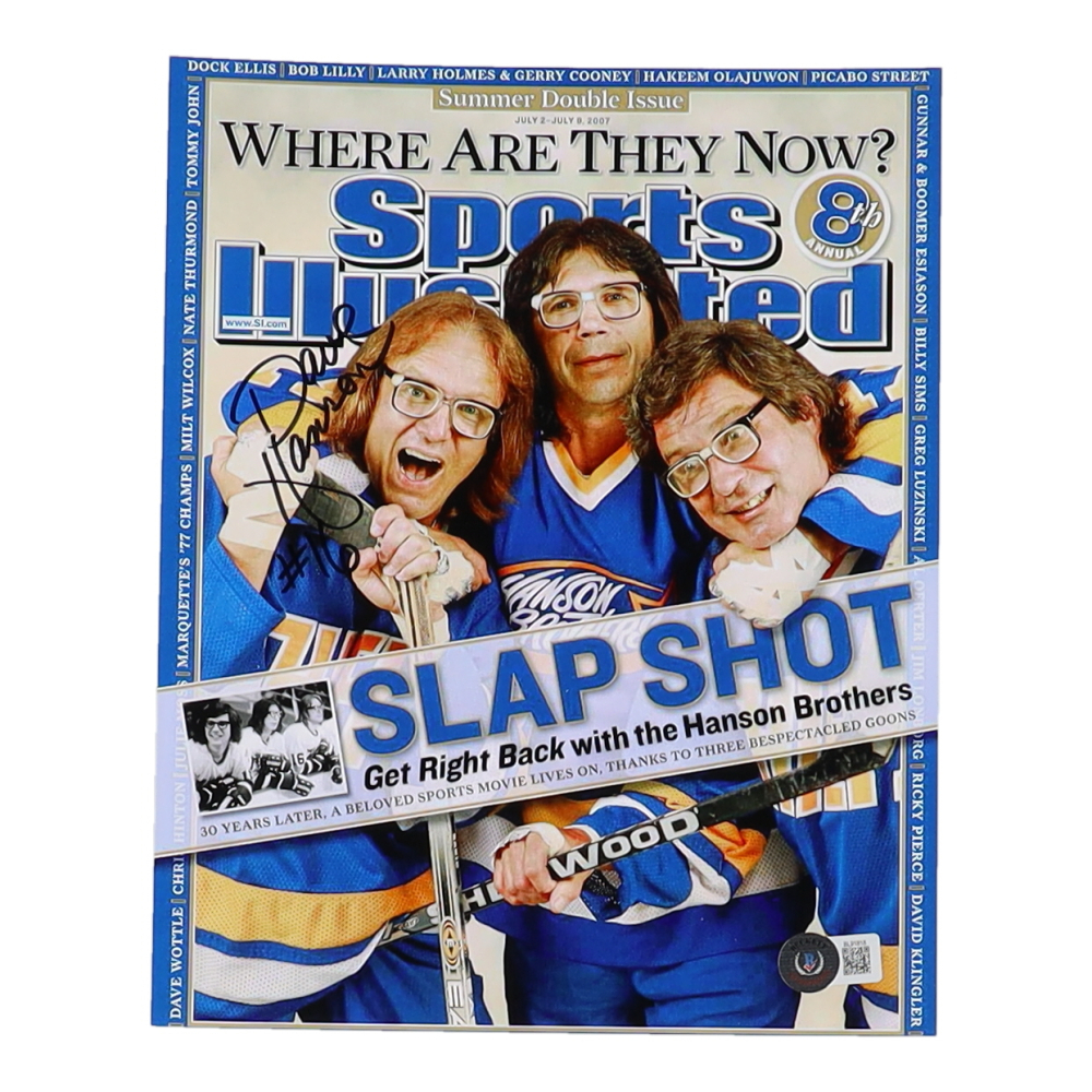 Dave Hanson Signed "Slap Shot" 8x10 Photo (Beckett) | Pristine Auction