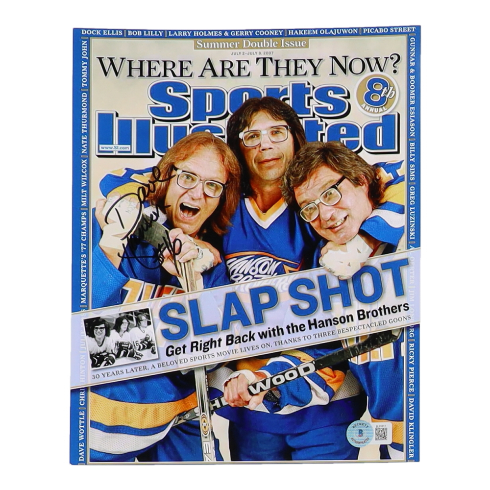 Dave Hanson Signed "Slap Shot" 8x10 Photo (Beckett) | Pristine Auction