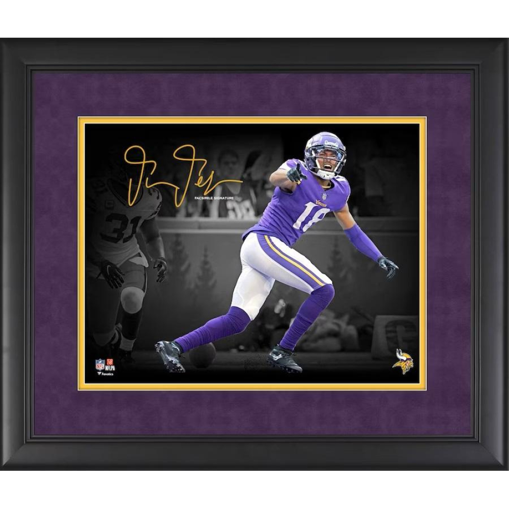 Justin Jefferson Vikings Custom Framed Photo | Pristine Auction