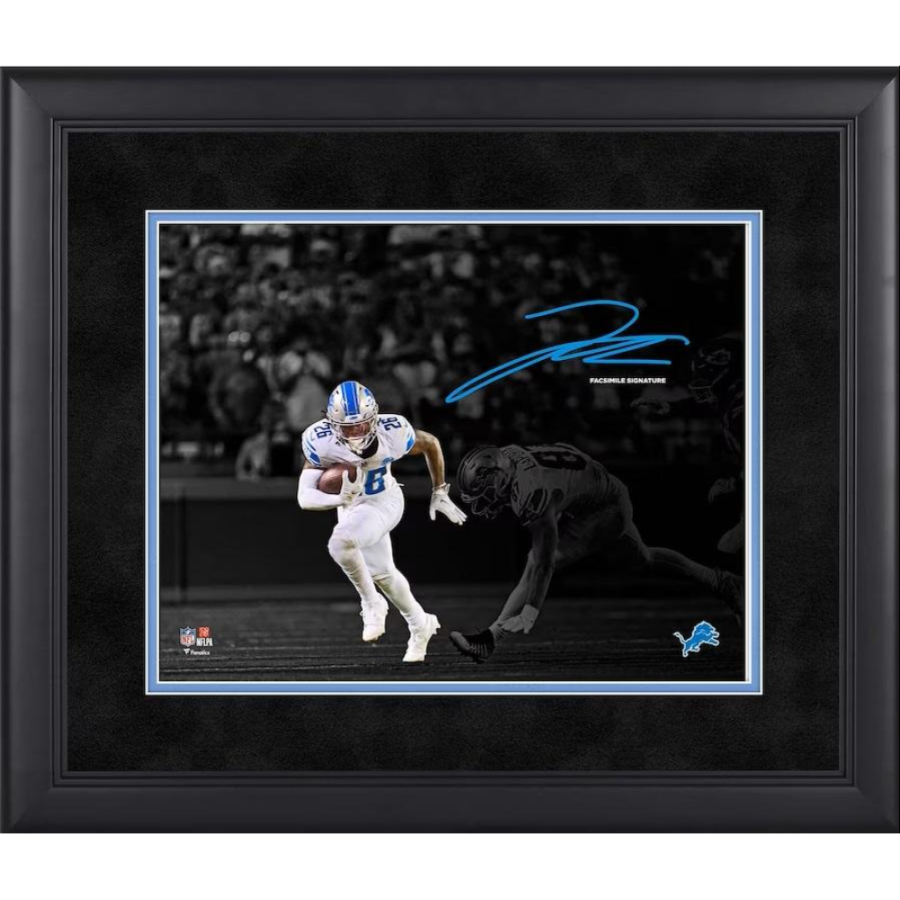 Jahmyr Gibbs Lions Custom Framed Photo | Pristine Auction