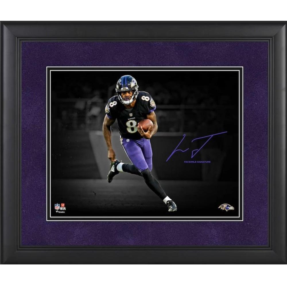 Lamar Jackson Ravens Custom Framed Photo | Pristine Auction