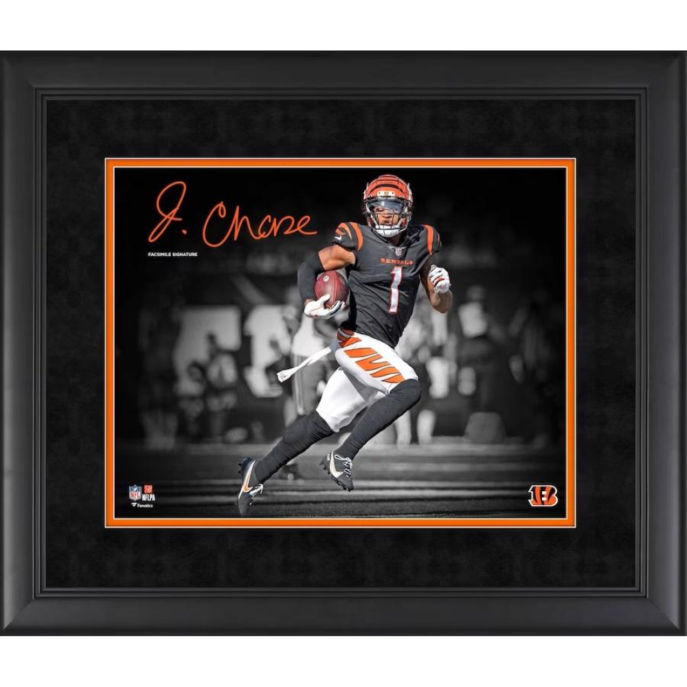 Ja'Marr Chase Bengals Custom Framed Spotlight Photo Display | Pristine ...