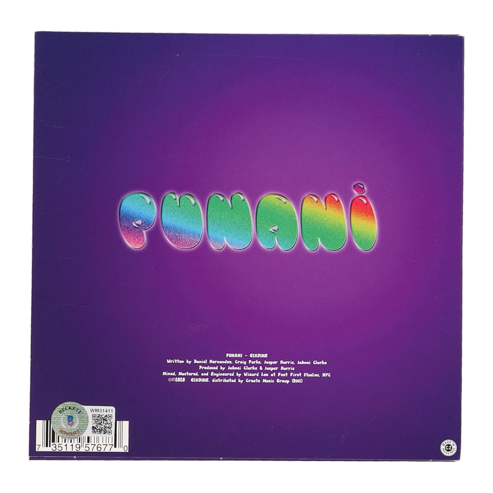 Tekashi 6ix9ine Signed "Punani" Vinyl Record Album (Beckett) | Pristine ...