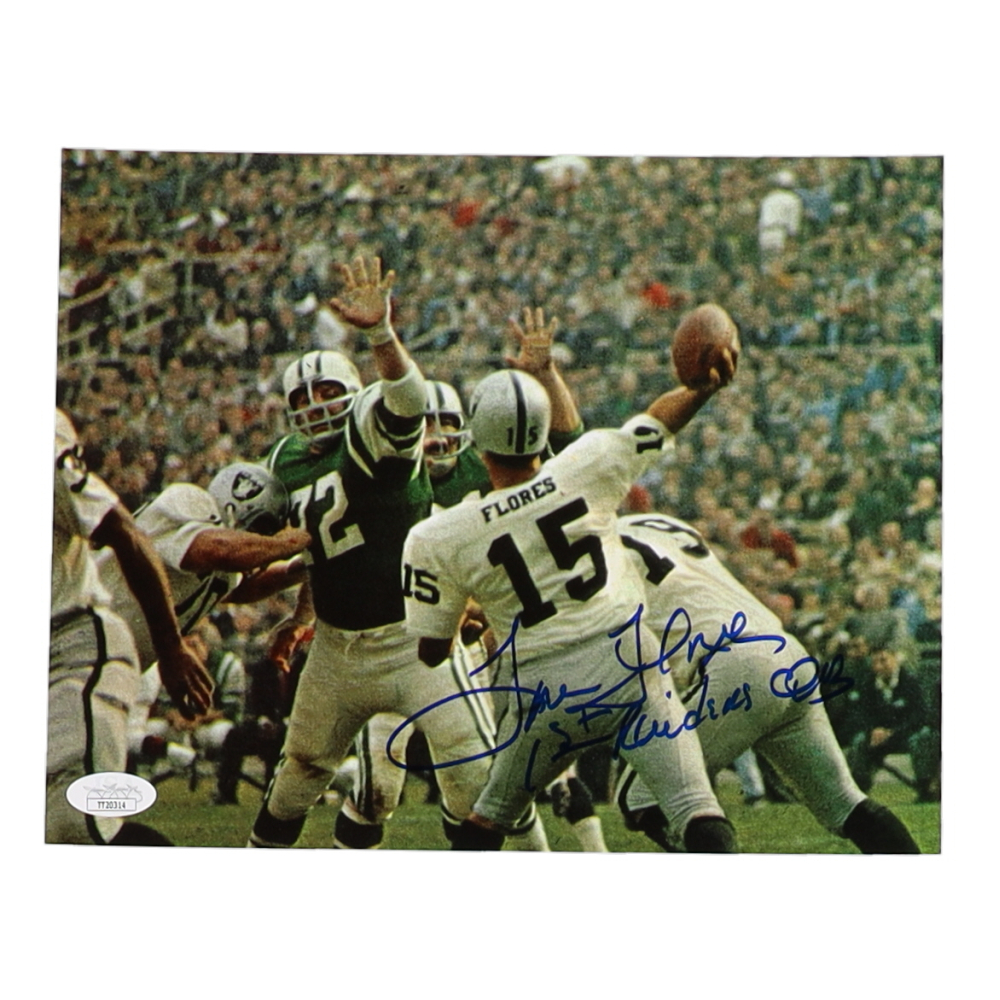 Tom Flores Signed Raiders 8x10 Photo Inscribed "1st Raiders QB" (JSA ...