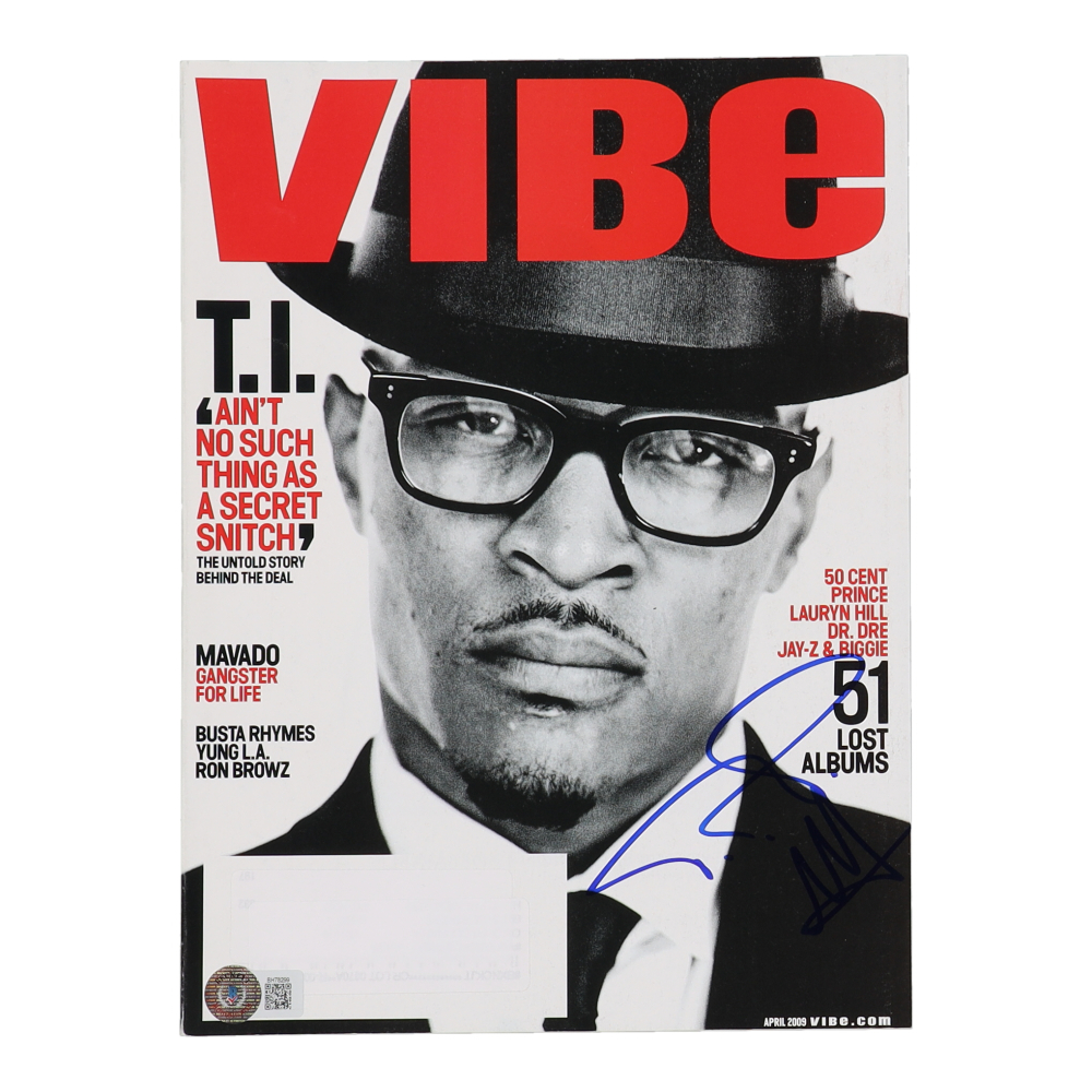 TI Signed Vibe Magazine Cover (Beckett) | Pristine Auction